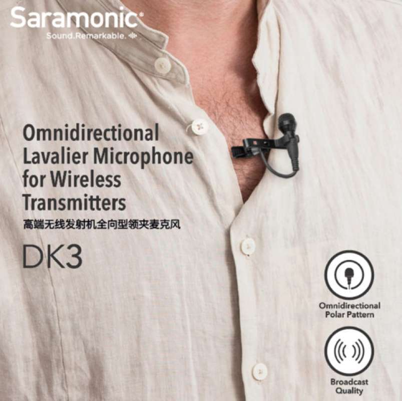 Promo Saramonic Sr-dk3a 3.5mm Omnidirectional Lavalier Microphone Diskon 7% Di Seller Denka ...