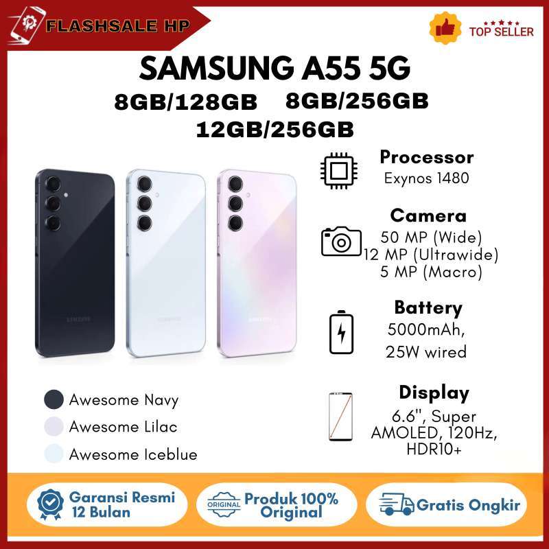 Jual Samsung Galaxy A55 5g Ram 8/128 Gb & 8/256 Gb & 12/256 Gb Garansi ...