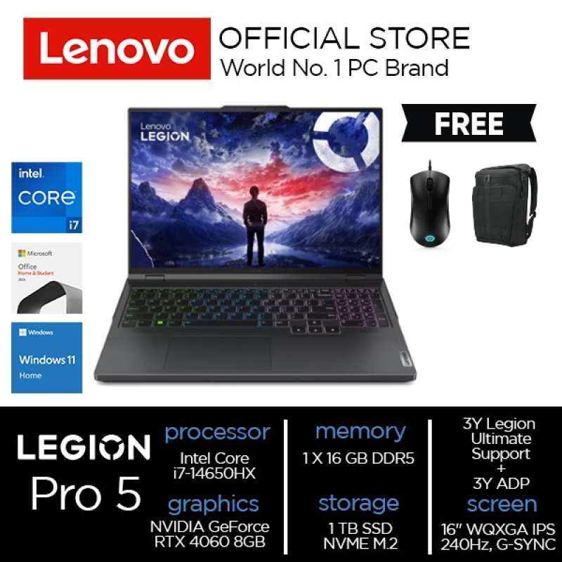 Jual Lenovo Legion Pro 5 16irx9 Core I7-14650hx 16gb 1tb Rtx 4060 8gb ...
