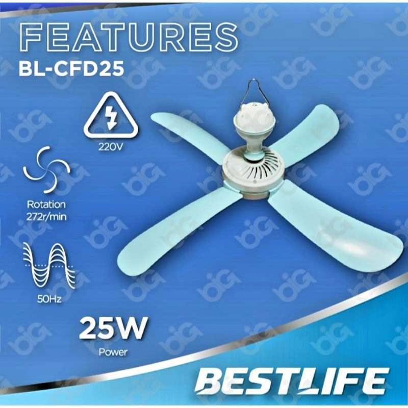 Jual Kipas Angin Gantung Bestlife Bl Cfd 25 | Helifan 25w | Ceiling Fan ...