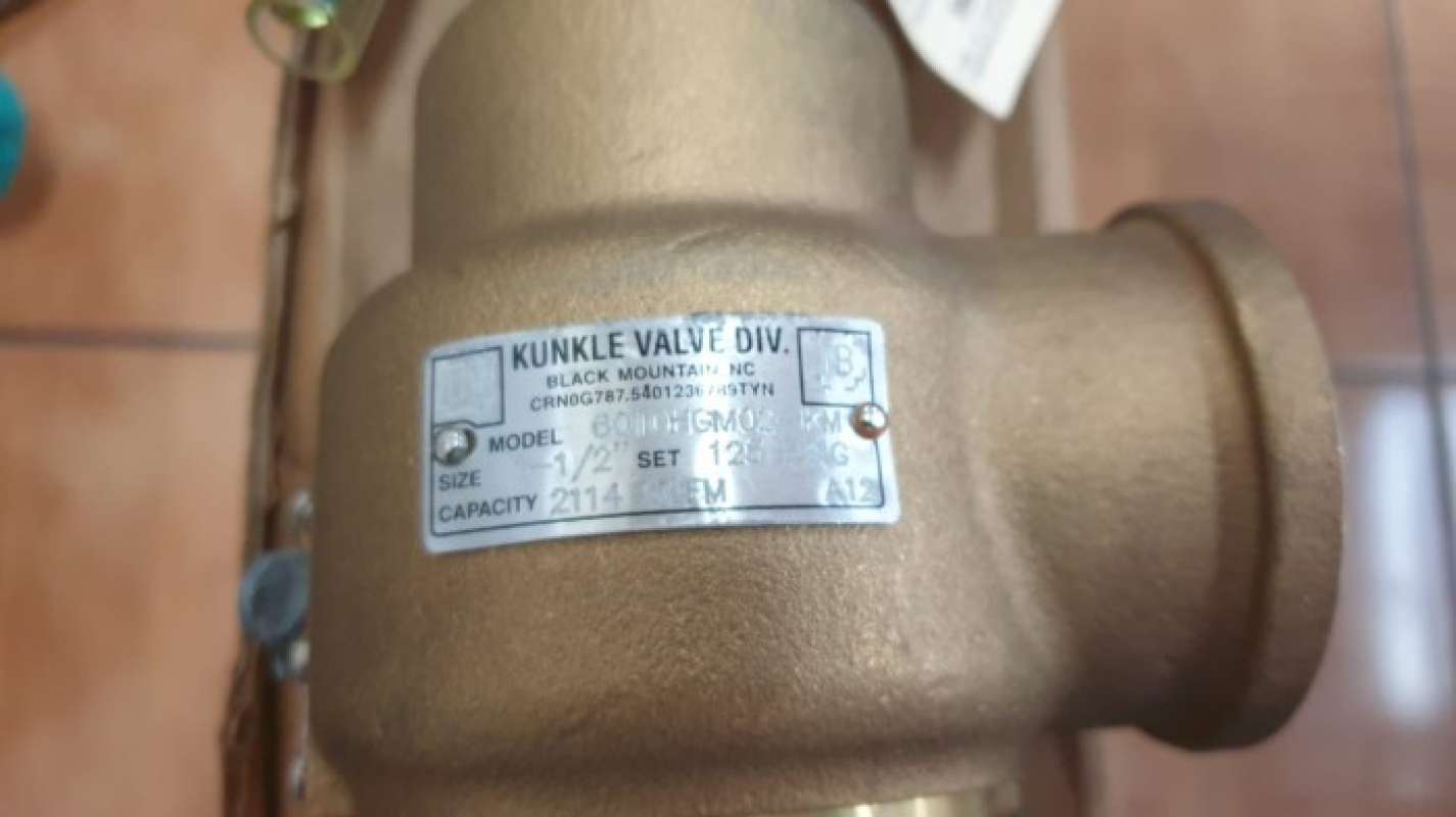 Promo Safety Valve Kunkle Set 125 Psi 1 1 2 Inch X 2 Inch Model 6010
