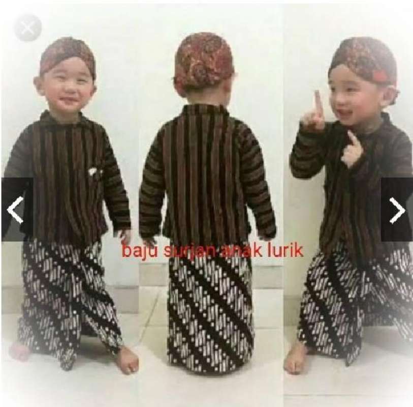 Jual Setelan Lurik Anak Baju Surjan Anak Laki Laki Adat Jawa - 14-15 ...