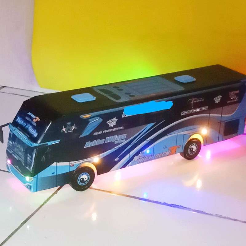 Jual Mainan Miniatur Bus Basuri Telolet Azkha Wijaya Trans Tuan Muda ...