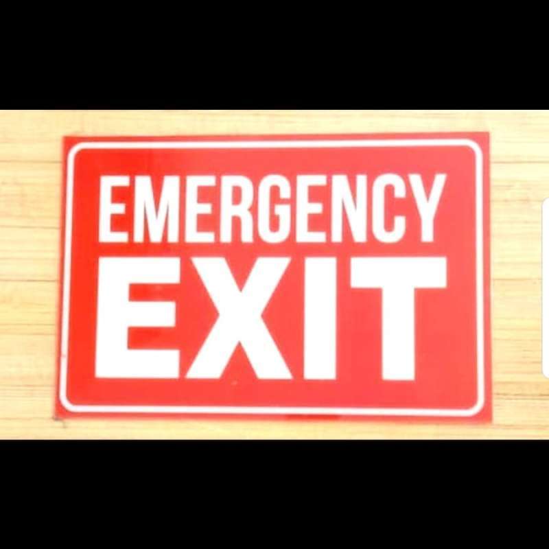 Promo Sign Plat K3 Rambu Safety Emergency Exit Ukuran 25x35cm Diskon 44 ...