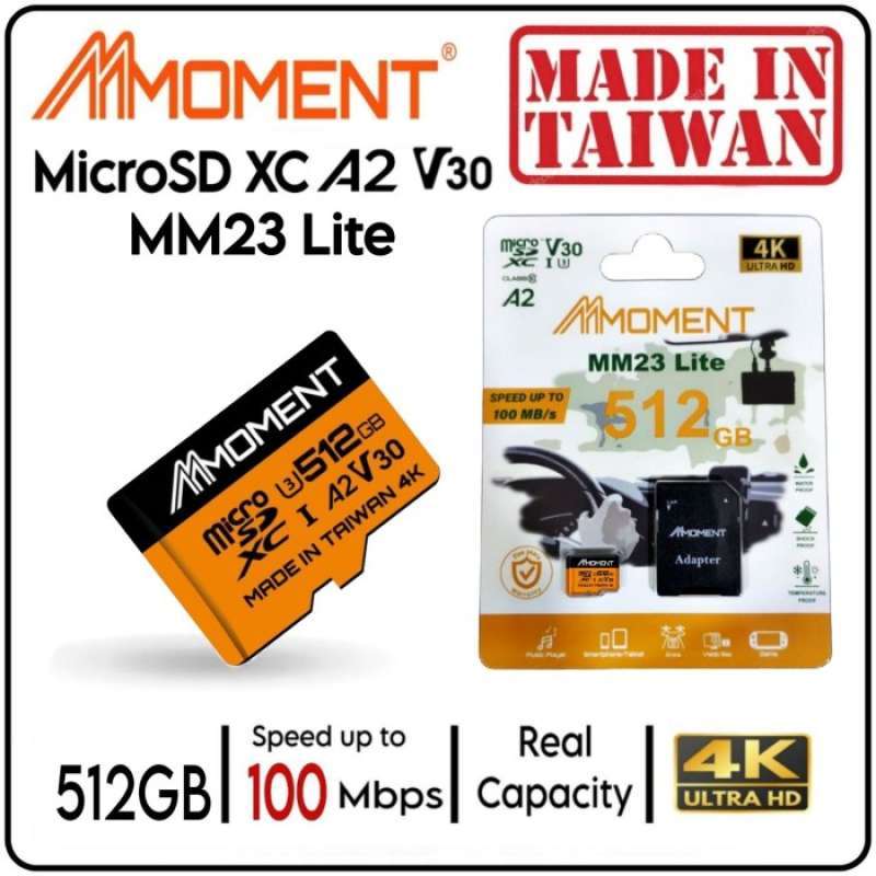 Promo Microsd Xc 512gb U3 V30 A2 4k Moment Taiwan Micro Sd Diskon 23% ...