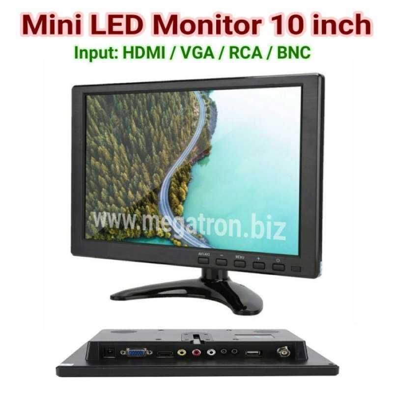 Promo Mini Led Monitor 10 Inch (input : Hdmi, Vga, Bnc, Rca) Diskon 23% ...