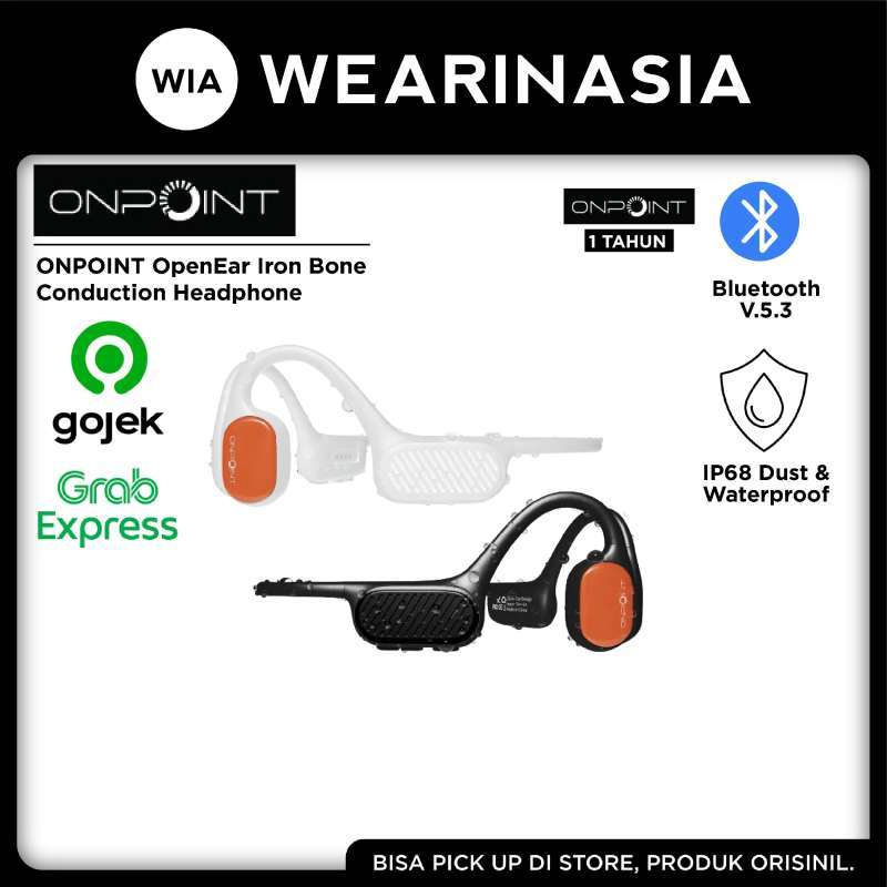 Jual Onpoint Openear Iron Bone Conduction Headphone Original - Gray Di ...