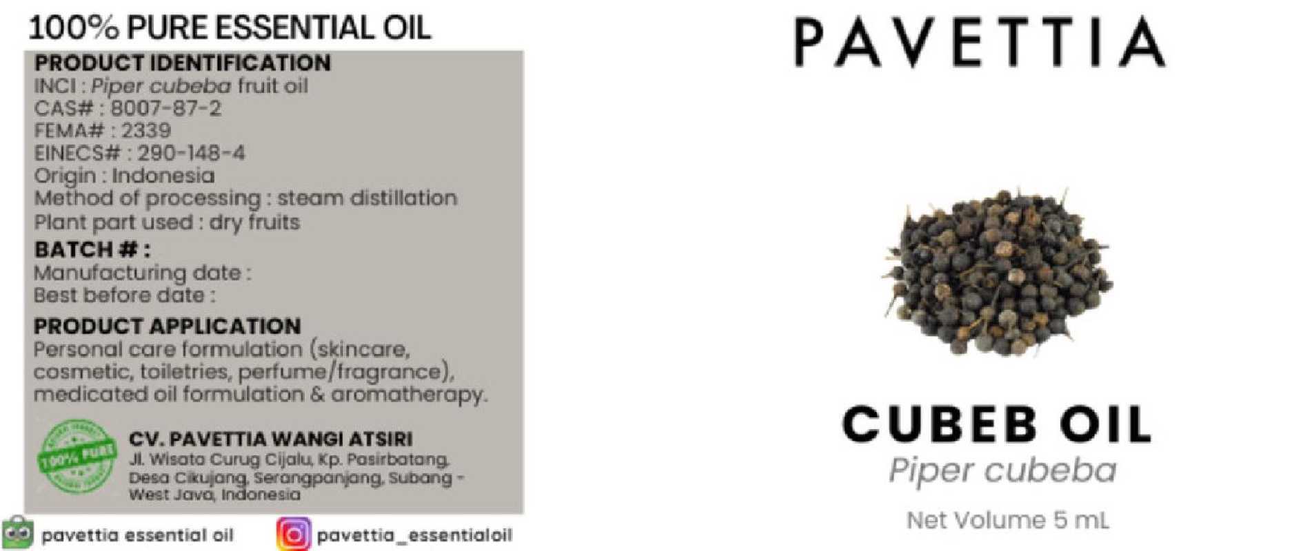 Jual 5 Ml Sampel - Minyak Kemukus / Cubeb Oil (piper Cubeba) Di Seller ...