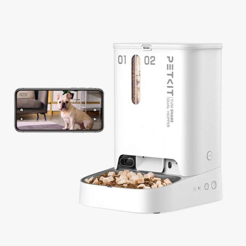 Jual Petkit Yumshare Gemini Dual-hopper With Camera Smart Pet Feeder Di ...