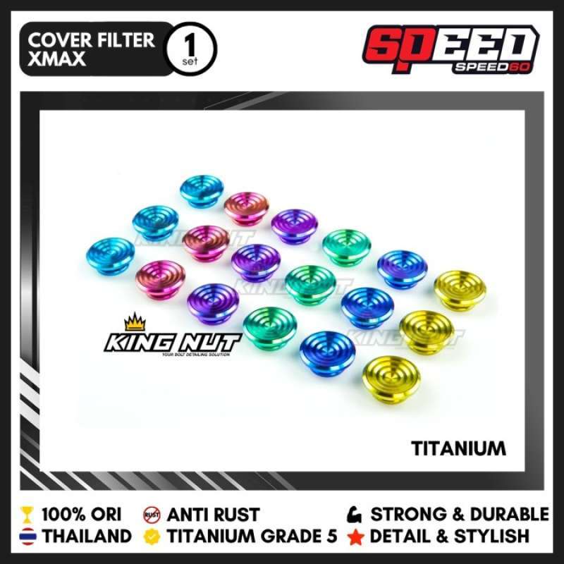 Promo Titanium Cover Filter Yamaha Xmax Grade 5 King Nut - Artemis A9 ...