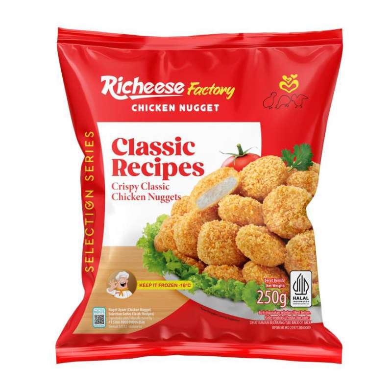 Promo Chicken Nugget Richeese Factory Classic Recipes 250gr Halal Naget ...