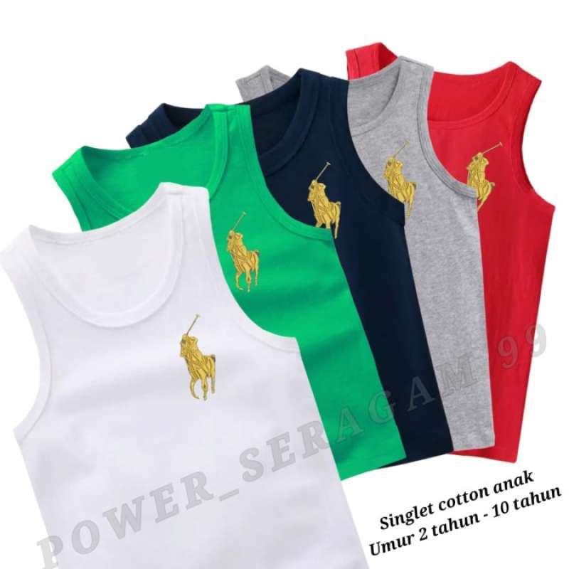 Promo Singlet Cotton Anak Logo Kuda Kaos Dalam Anak Singlet Anak Diskon ...