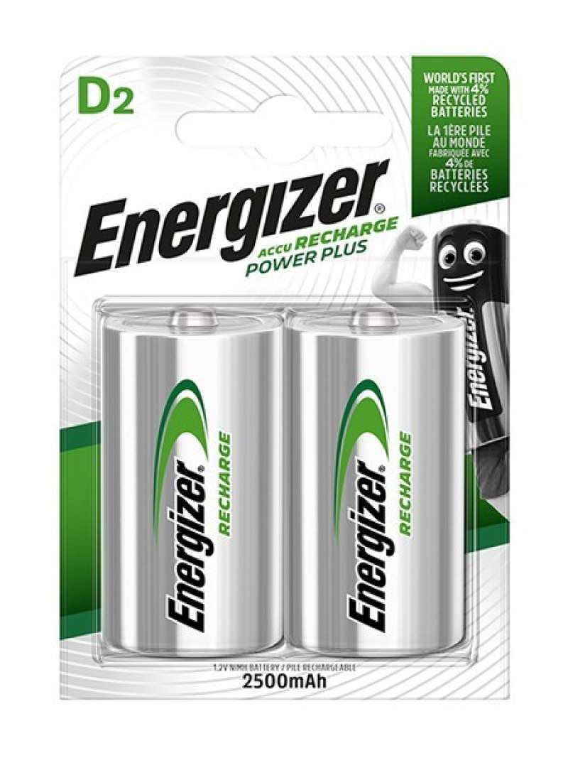 Promo Energizer Power Plus D Hr14 2500mah Rechargeable Batteries | 2 ...