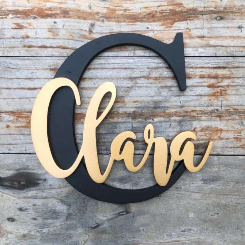 Promo Hiasan Dinding Wall Decor Huruf Kayu Custom Inisial Nama Diskon ...