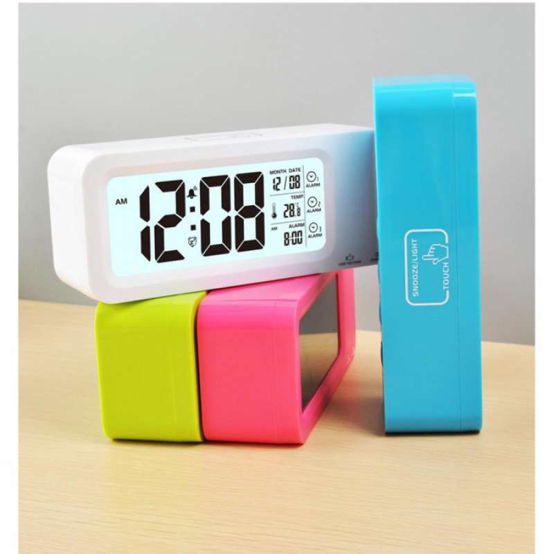 Promo Jam Alarm Clock With Calendar & Termometer Ruangan Unik Meja ...