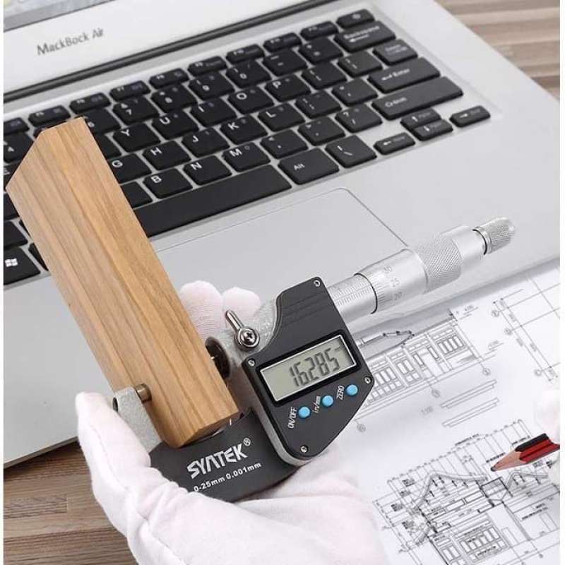 Jual Digital Micrometer 0.001mm Syntek 0-25mm Outside Micro Meter 0.001 ...