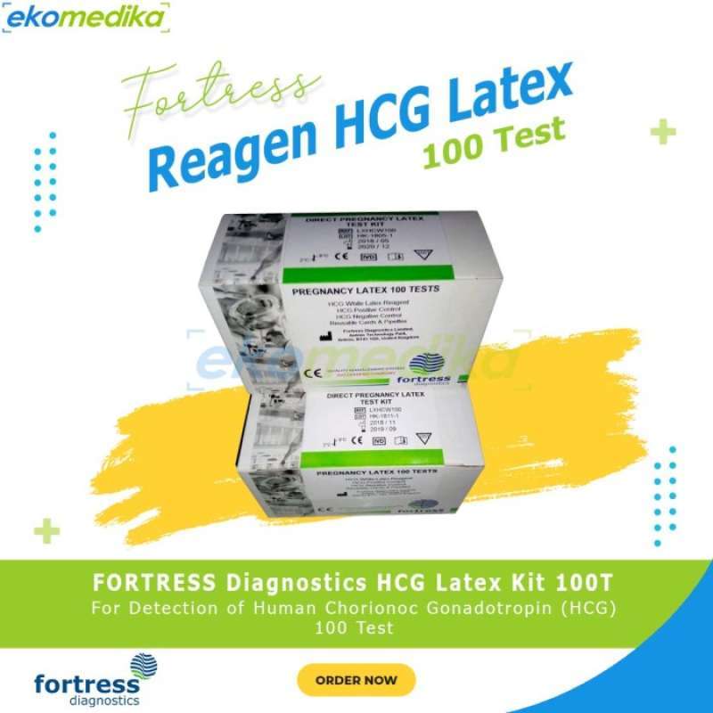 Promo Reagen Hcg Latex Kit 100 Test Fortress Diagnostics Diskon 23% Di ...