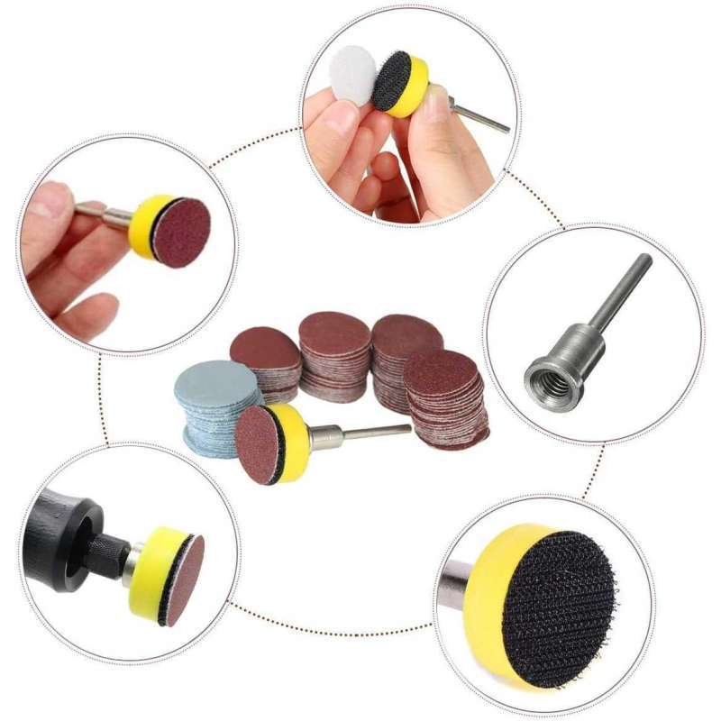 Jual Newone Mata Bor Polishing Fiber Wheel Sanding Disc 100pcs New-1511 ...