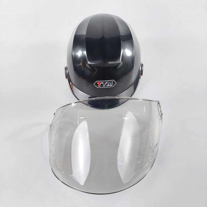 Jual Tym Helm Sepeda Skuter Listrik Half Face Helmet With Visor Hs85