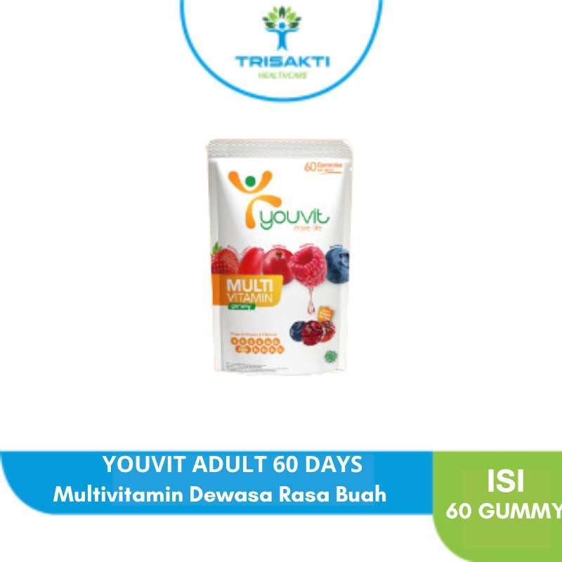 Promo Youvit Multivitamin Gummy For Adult 60 Days Vitamin Dewasa Permen ...