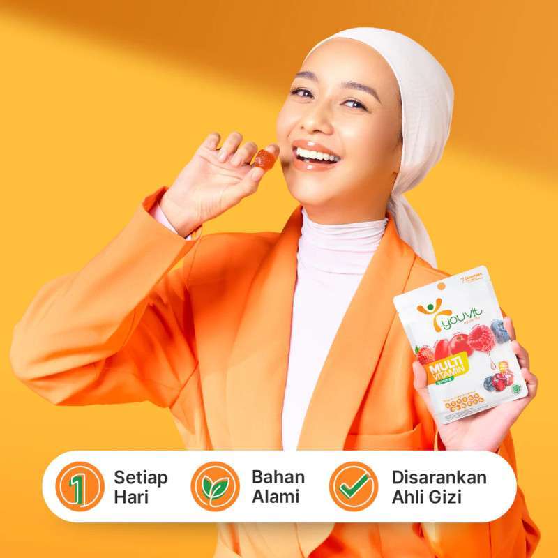 Promo Youvit Multivitamin Gummy For Adult 60 Days Vitamin Dewasa Permen ...