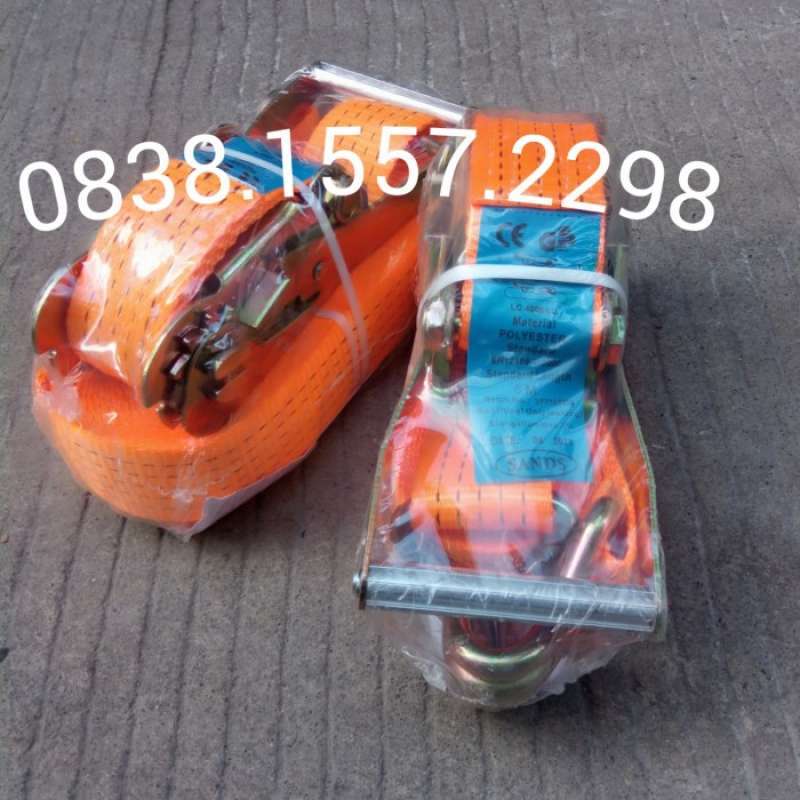 Promo Tali Pengikat Barang 2 Inch X 8 Meter Track Belt Kargo Lashing 8 ...