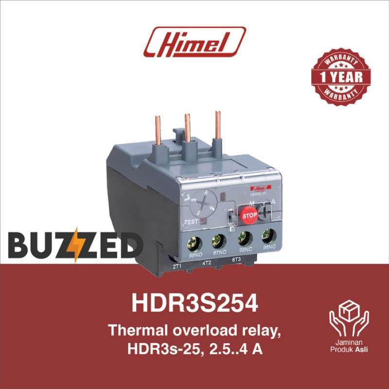 Promo Hdr3s254 Thermal Overload Relay 2.5..4a Himel Diskon 23% Di ...