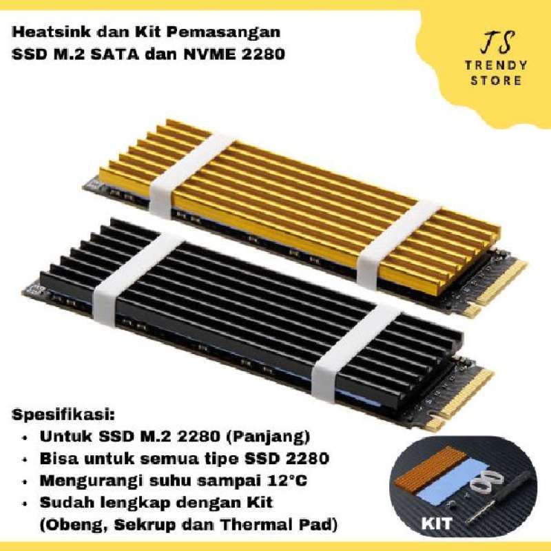 Jual Heatsink Pendingin Ssd M.2 Sata Nvme 2280 Pc Notebook Cooler Hsd ...