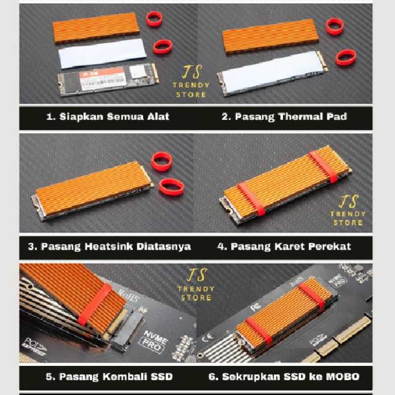 Jual Heatsink Pendingin Ssd M.2 Sata Nvme 2280 Pc Notebook Cooler Hsd-01 - Hitam Di Seller ...