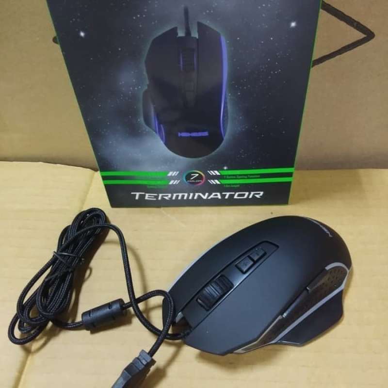 Promo Hk-100 Hk 100 Terminator Mouse Gaming Rgb Diskon 23% Di Seller ...