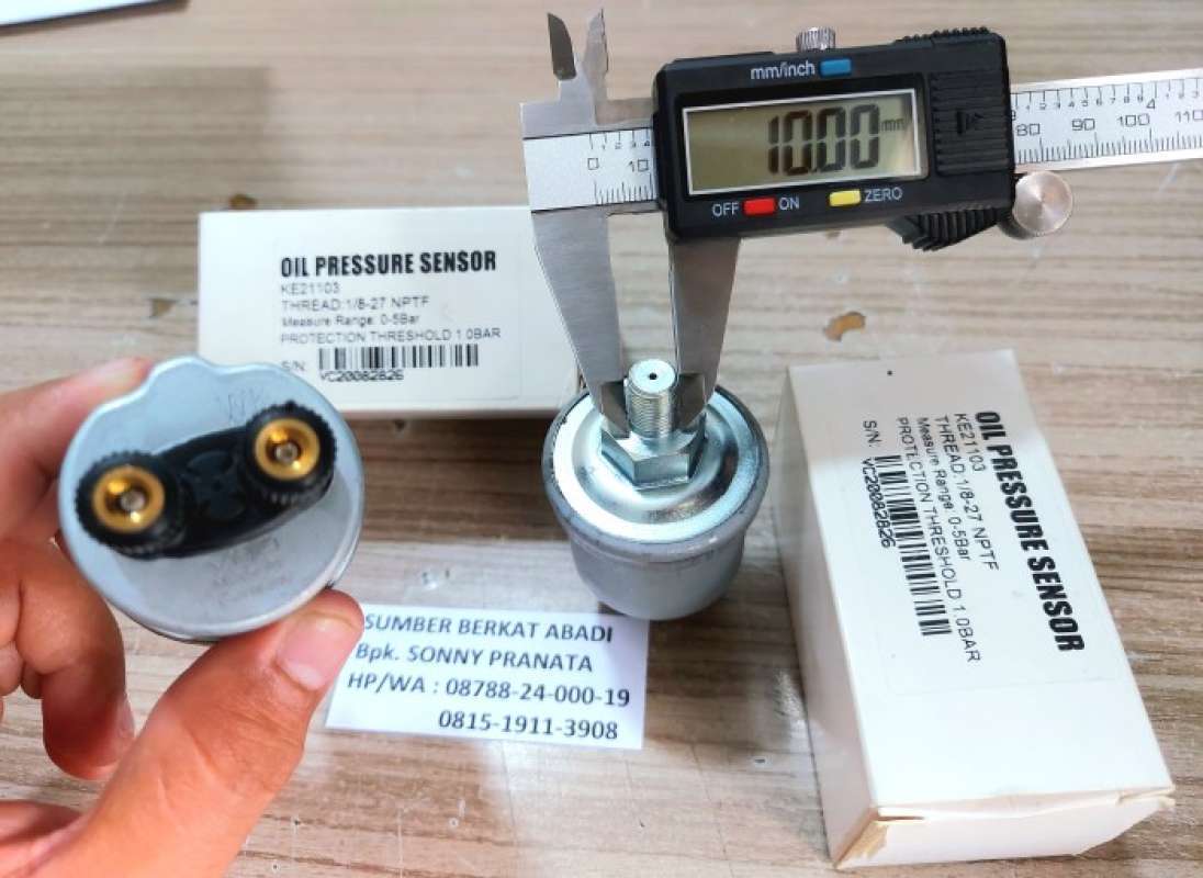 Promo Vdo Oil Pressure Sensor Oli Sender Oli Switch Oli Vdo 0-5 Bar - 2 ...