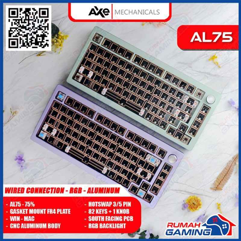 Promo Mechanical Keyboard - Al75 - 75% - Aluminum - South - Rgb - Knob - Fr4 Diskon 23% Di ...
