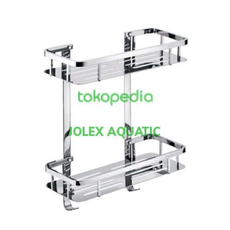 Promo Rak Sabun Stainless Sus 304 2 Susun / Rak Kamar Mandi 2 Tingkat ...