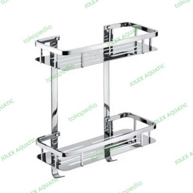 Promo Rak Sabun Stainless Sus 304 2 Susun / Rak Kamar Mandi 2 Tingkat ...