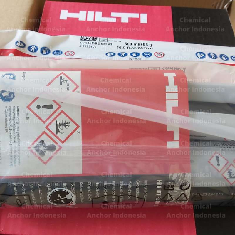 Promo Lem Beton Hilti Hit Re 500 V3/500 Ml Chemical Anchor Dan Besi ...