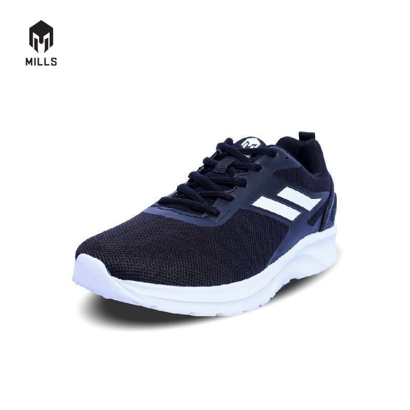Jual Mills Sepatu Lari Running Shoes Blazer Black / White 9100505 Di ...