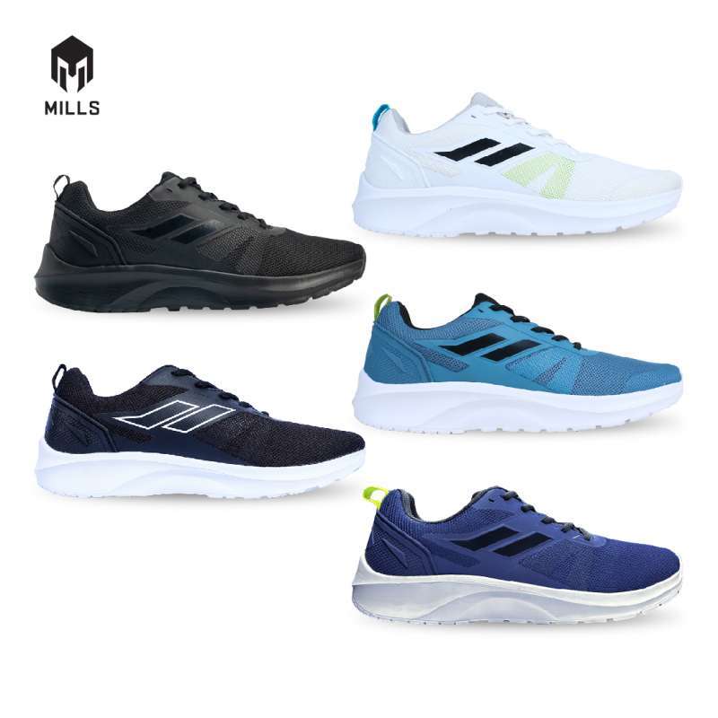Jual Mills Sepatu Lari Running Shoes Blazer Black / White 9100505 Di ...