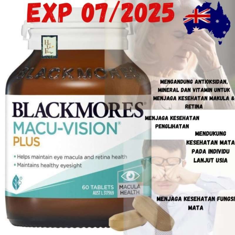 Promo Blackmores Macu Vision Plus 60 Tablets Diskon 33% Di Seller ...