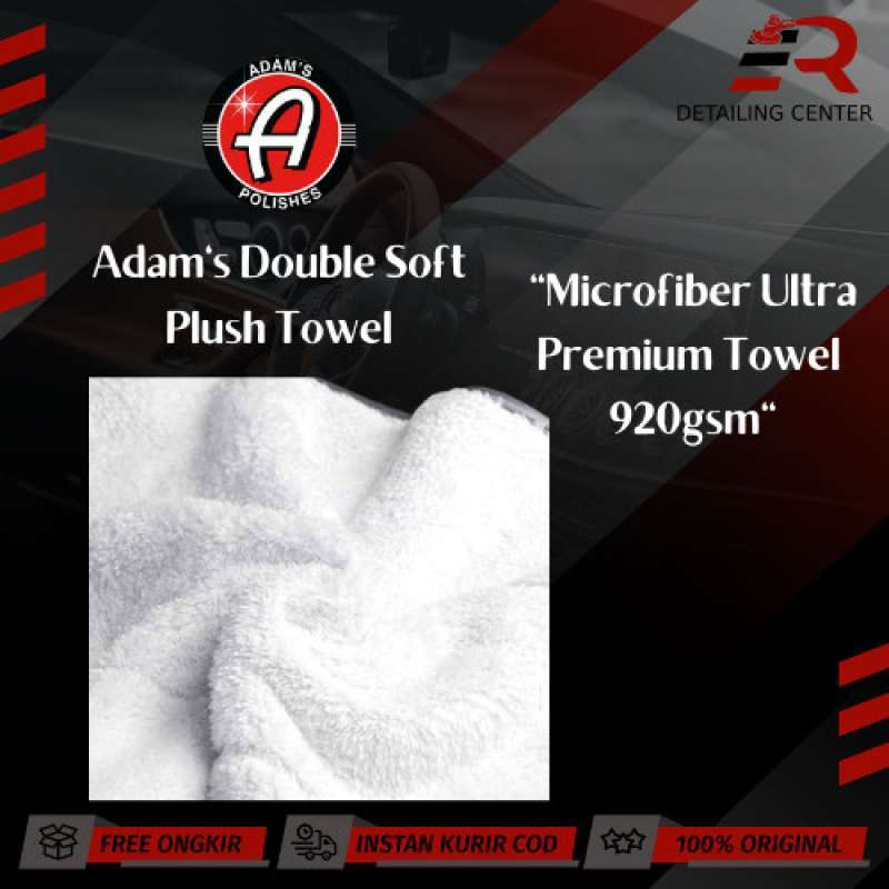 Promo Adams Adam's Double Soft Plush Towel, Premium Microfiber Towel ...