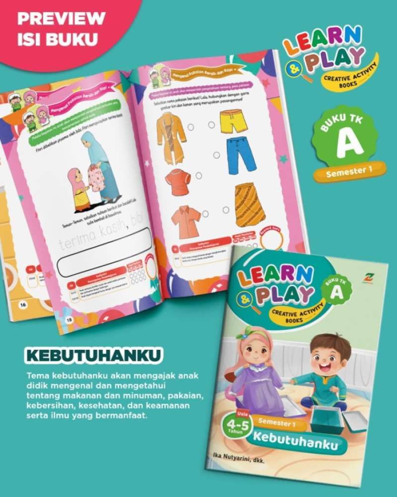 Promo Buku Anak Learn And Play Creative Activity Book Tk A Ziyad Book - Semester 2 Diskon 29% Di ...