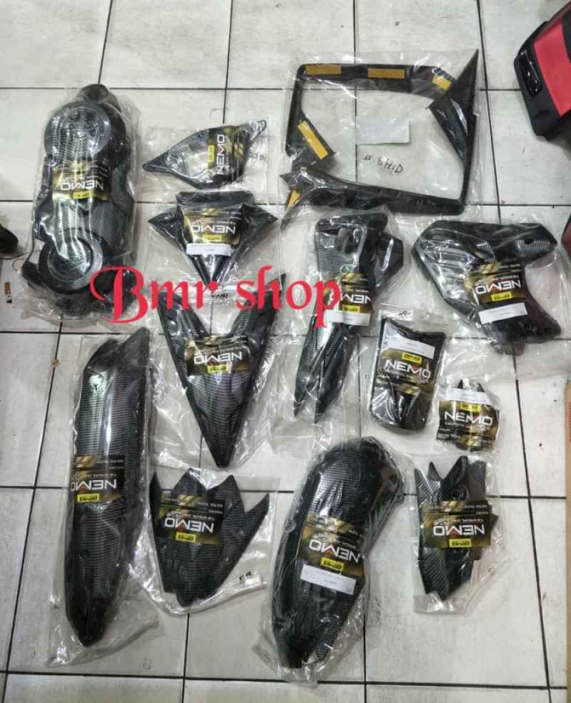 Promo Paket Cover Body Karbon Aerox 155/paket Modif Aerox 155 Karbon ...