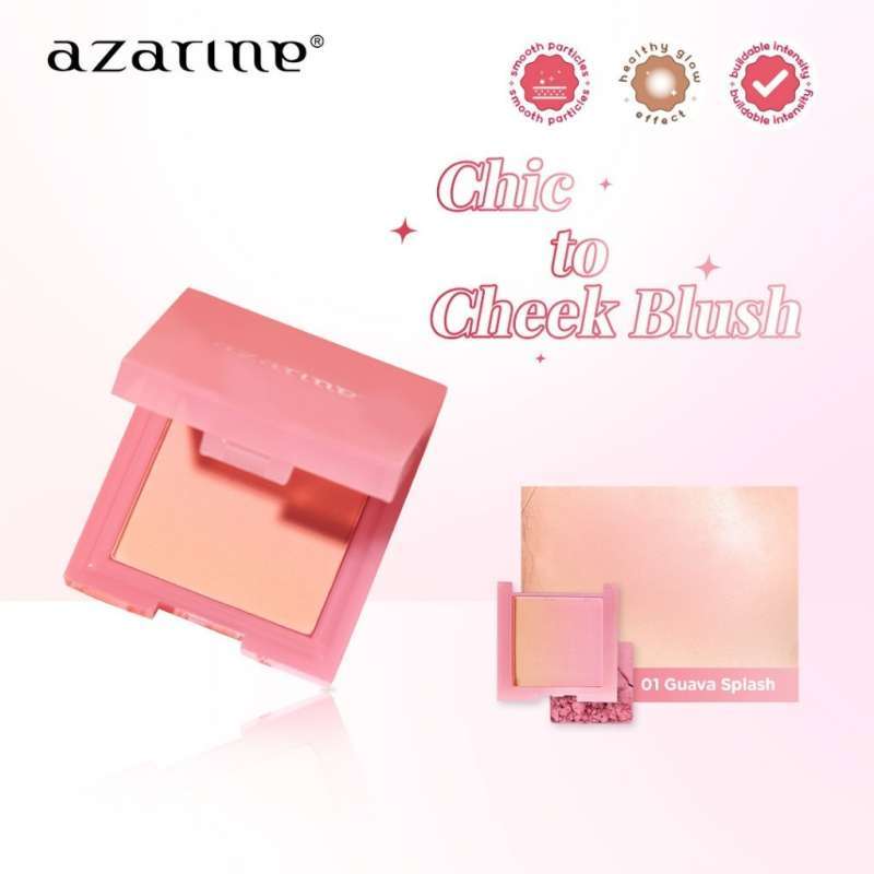 Jual Azarine Chic To Cheek Blush Powder Blush On - 01. Guava Splash Di ...