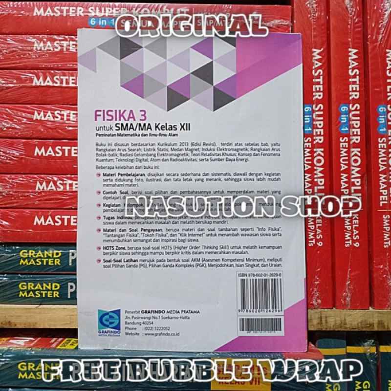 Promo Buku Fisika Untuk Kelas 3 / Xii 12 Sma K13 Edisi Revisi Grafindo Ori Diskon 27% Di Seller ...
