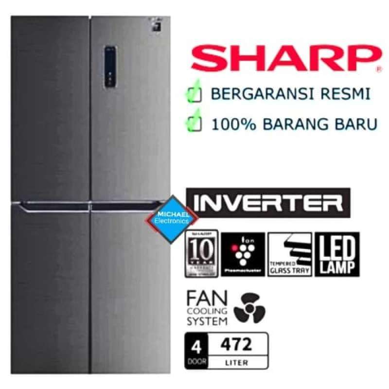 Promo Sharp Kulkas 4 Pintu 472l Side By Side Inverter Sj-if50pm-ds ...