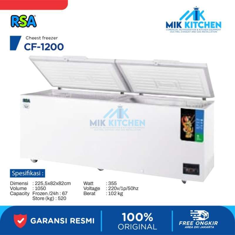Promo Rsa Chest Freezer Box 1050 Liter Cf-1200 / Cf 1200 / Cf1200 ...