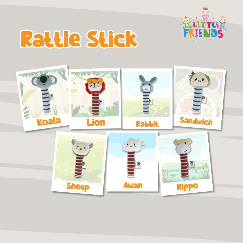 Jual Little Friends Rattle Stick Karakter Lfr2430 Lfr2440 Lfr2450 ...