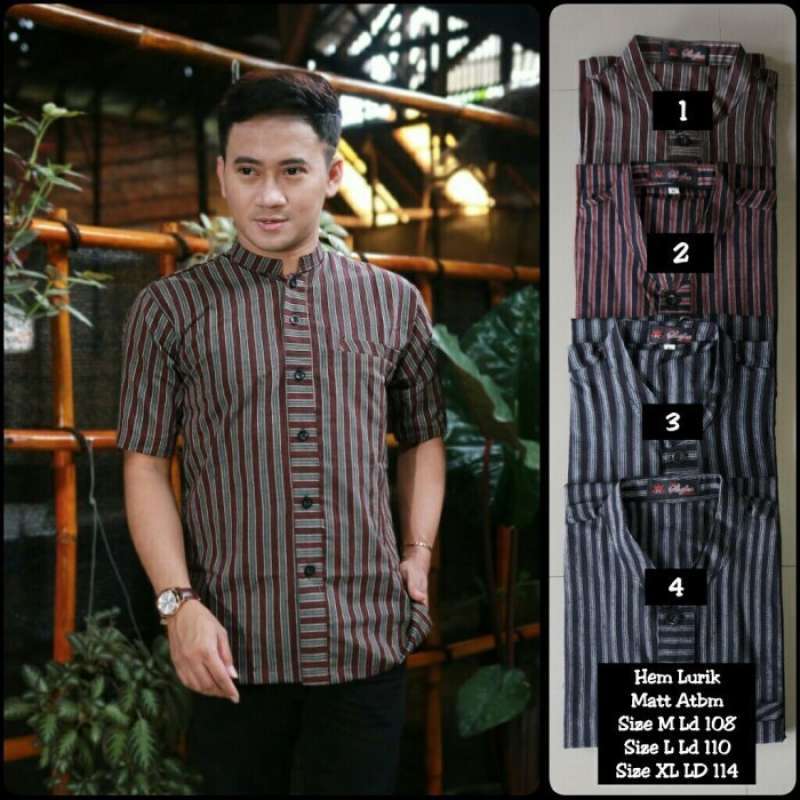 Promo Hem Pria Lurik - No 1, M Diskon 2% Di Seller Vioreen Store ...