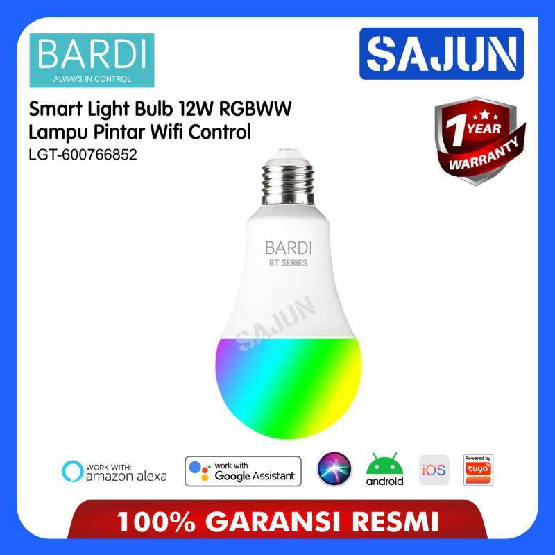 Jual Bardi Smart Light Bulb 12w Rgbww Di Seller Sajun Electronic ...