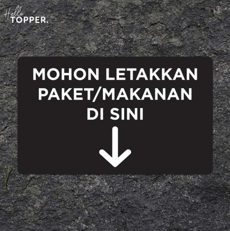 Jual Sign Paket Taruh Disini Sign Kurir Antar Barang Sign Board Akrilik ...