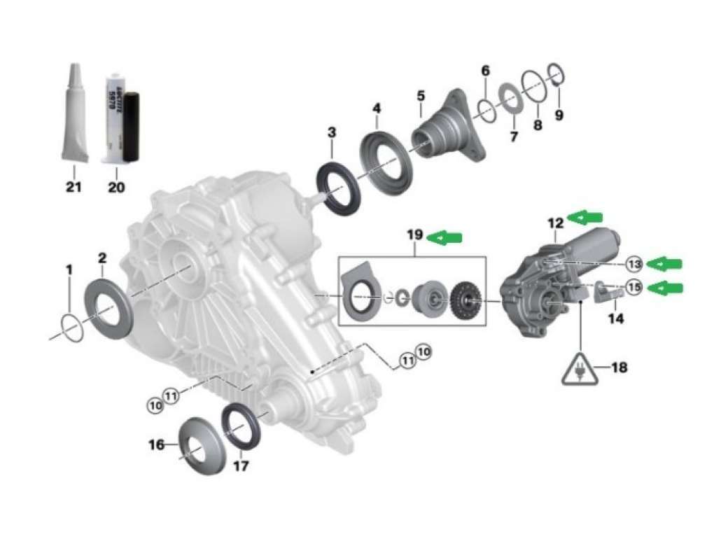 Jual Transfer Case Shift Actuator Motor Bmw X6 X5 E53 E70 27107566250 ...